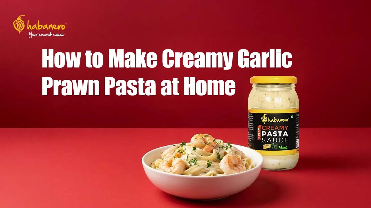 How to Make Creamy Garlic Prawn Pasta at Home | Easy White Sauce Prawn ...